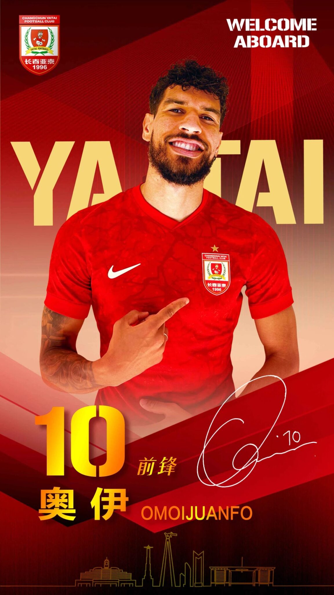 Nu præsenterer Changchun Yatai Brøndbys Ohi Omoijuanfo